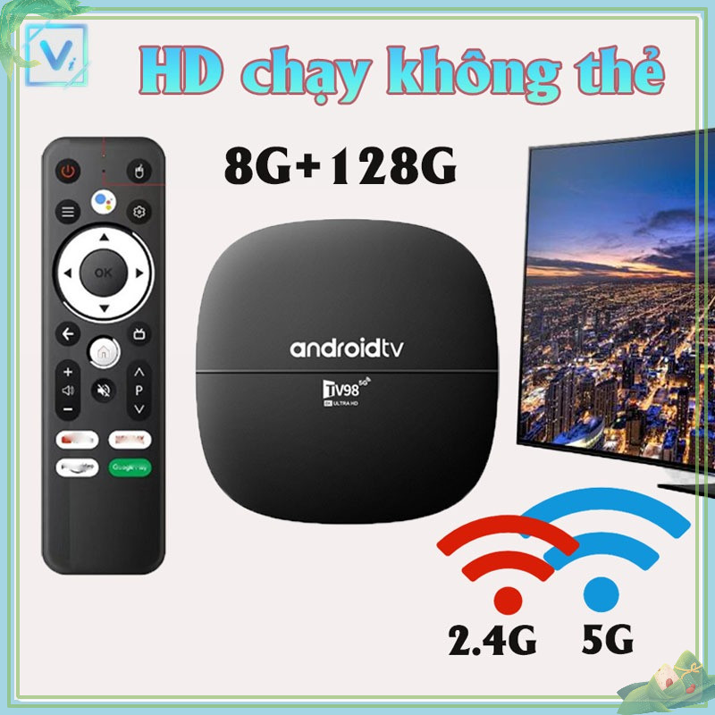 Android TV Box TV98 8G+128GB Wifi, Bluetooth 4.0,Voice remote control ...