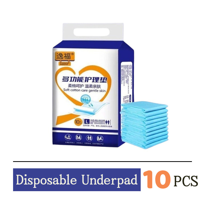 10PCS Disposable Pads Underpads for Adults Elderly Incontinence Diaper ...