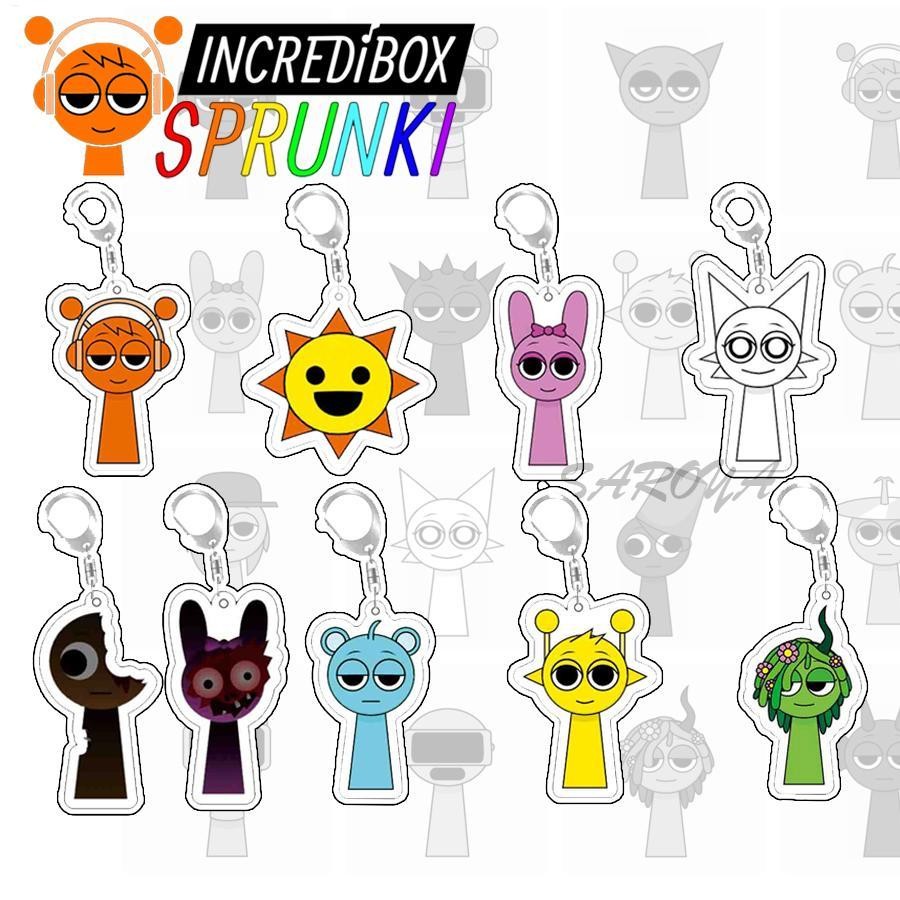 Acrylic Sprunki Keychains 2025 Sprunki Incredibox Wenda Gray Oren Raddy ...