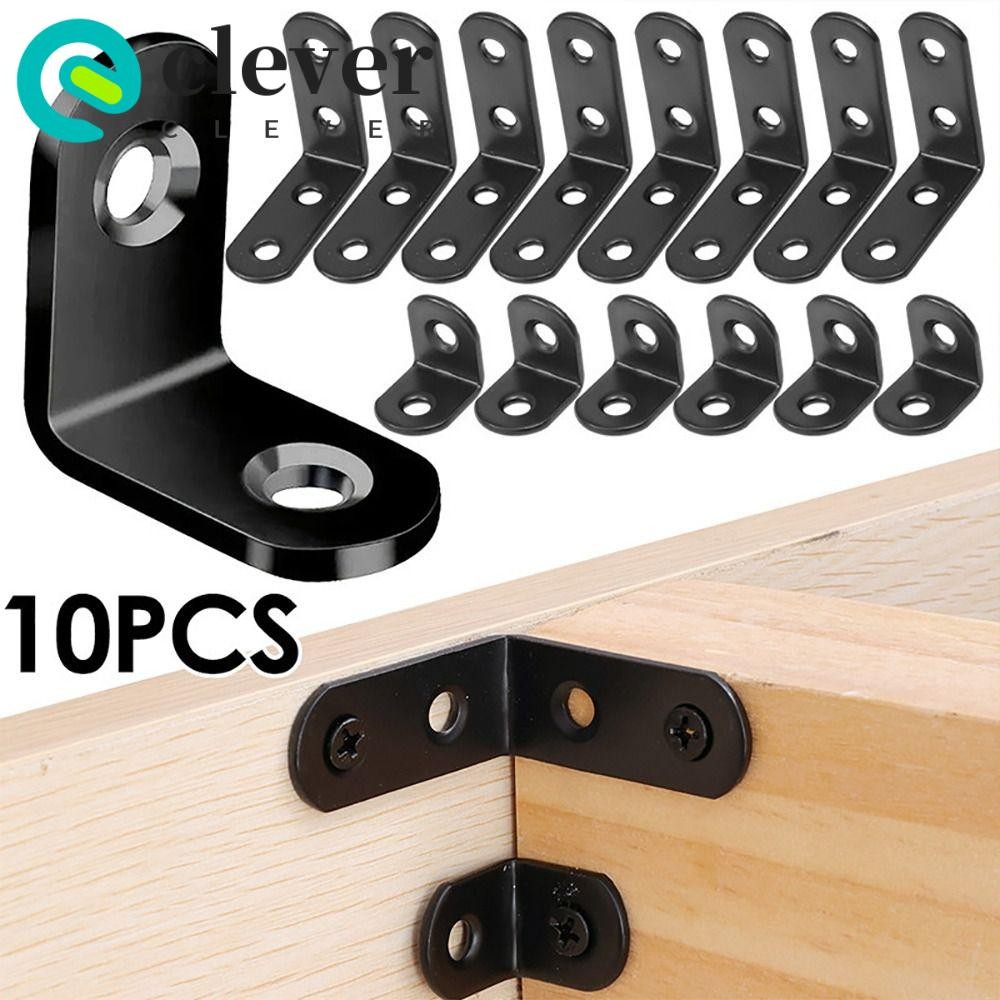 CLEVER 10Sets Angle Bracket, Iron Cabinet Screens Wall Corner Brace ...