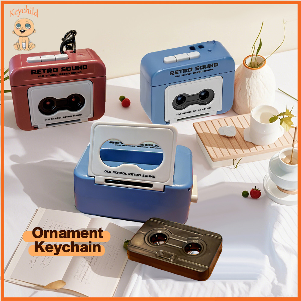 Keychild Tape Recorder Portable Keychain Can Record Musical Vintage ...