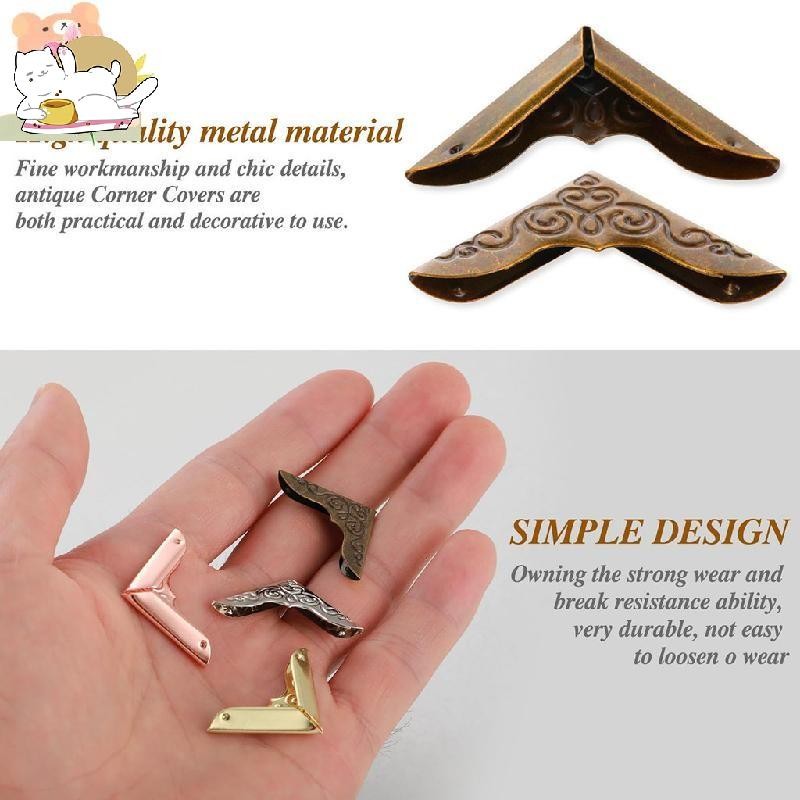 Notebook Corner Frame Decorative Angle Protector Covers, 4 Colors Metal ...