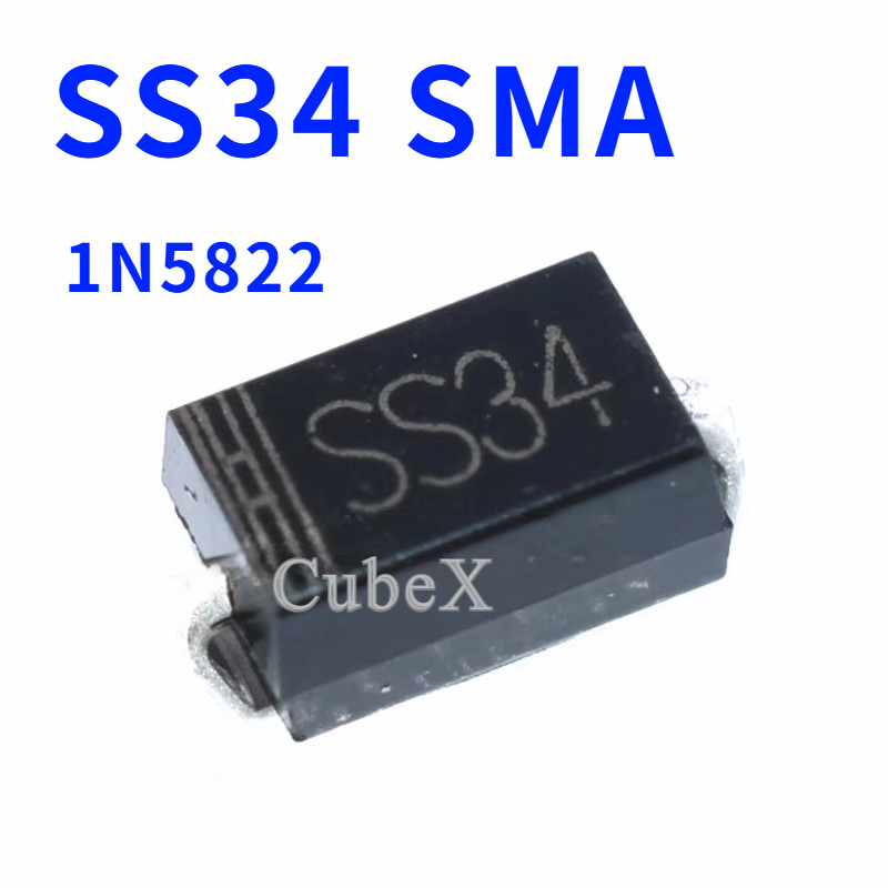 100/50Pcs SS34 SMA Schottky Diode 40V 3A High-Current IN5822/1N5822 ...