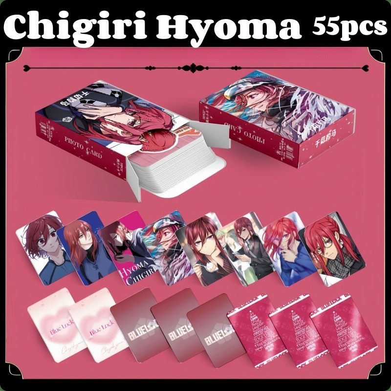 50-92pcs Manga Manhwa Blue Lock Chigiri Hyoma Laser Holographic Lomo ...