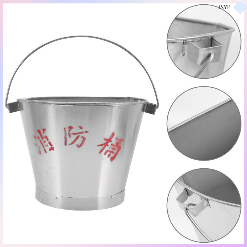 Stainless Steel Pail Sand Container Handheld Bucket Galvanized Safety ...