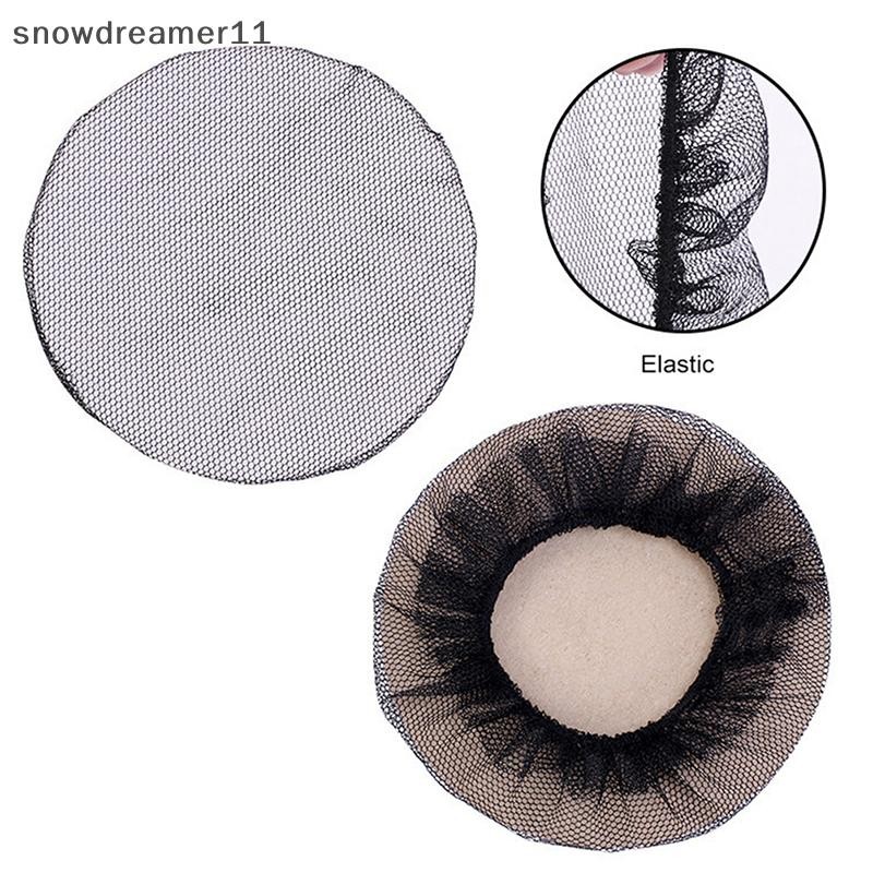 Snph Small Hole Black Elastic Mesh Snood Hair Net Bun Cover for Ballet ...