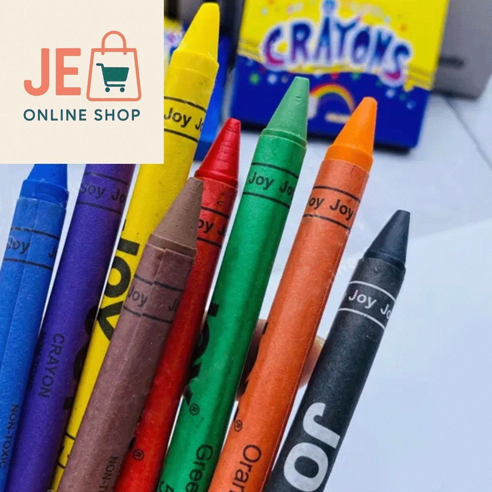 JOY 16 Colors Crayons Set - Non-Toxic, Multicolored Wax Crayons for ...