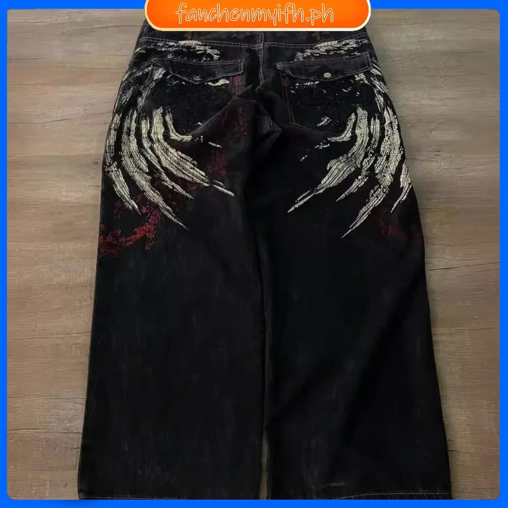 Wexwear Trendy Brand Vintage Baggy Jeans shorts Men Harajuku Streetwear ...