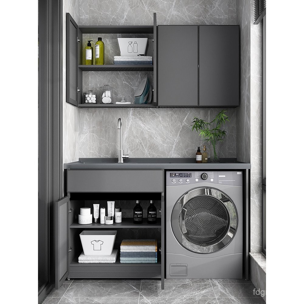 Space Aluminum Washing Machine Cabinet with Artificial Quartz ...