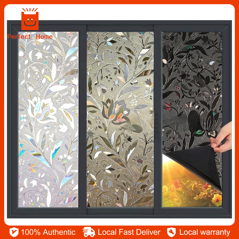45*100cm Window Film Sticker 3D Sunshade Glass Sticker Anti-peeping ...