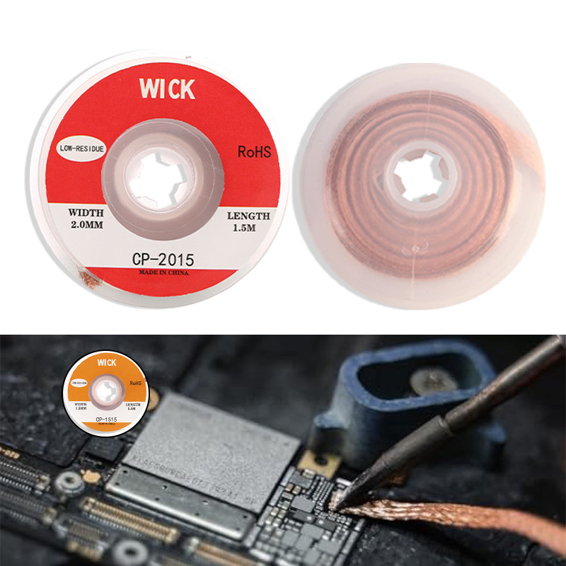 1.5M 1.5/2mm Desoldering Braid Solder Remover Wick Wire Welding Cable ...