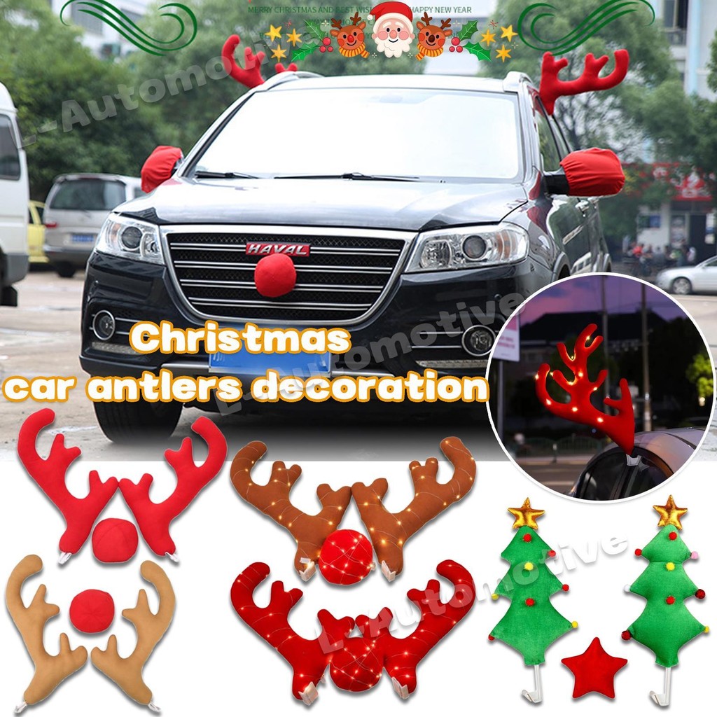 Car Antler Christmas Reindeer Decorations Reindeer Antlers Christmas ...