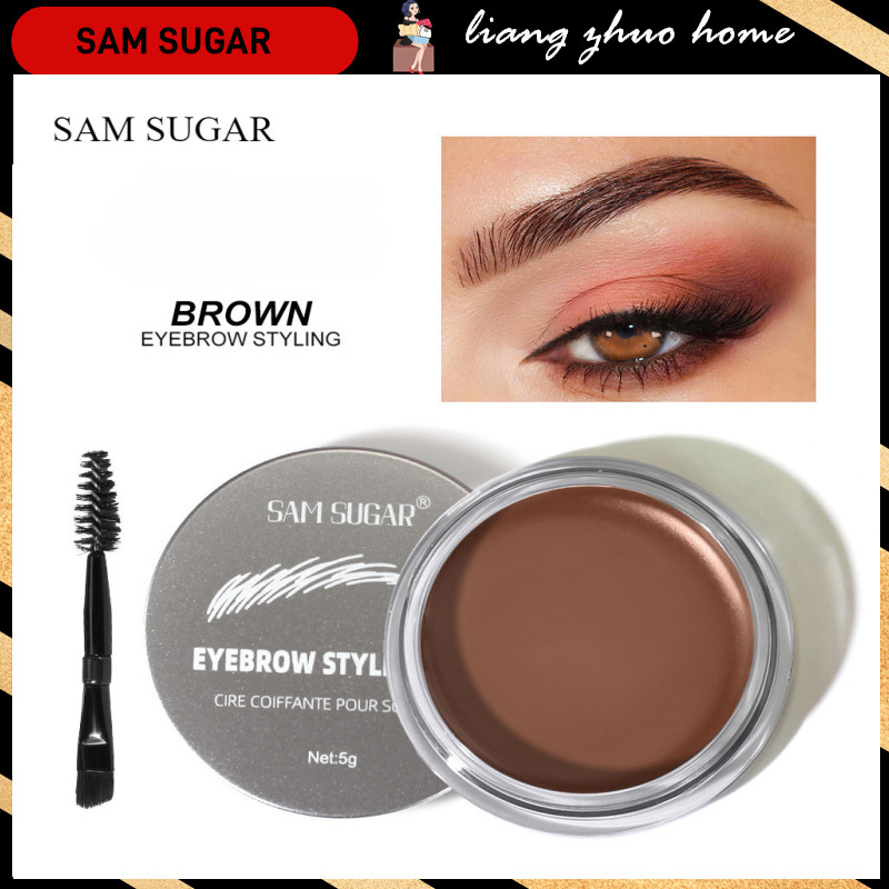 SAM SUGAR 2Color Eyeshadow Powder Makeup Black Brown Coffee Waterproof ...