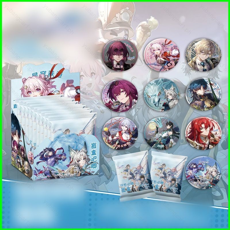YB1 Random 10pcs Honkai Star Rail Laser Silver Onion Double Flash badge ...