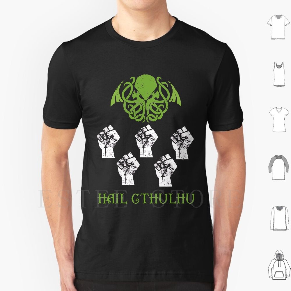Hail Cthulhu T Shirt DIY Big Size 100% Cotton Hail Cthulhu Hail Cthulhu ...