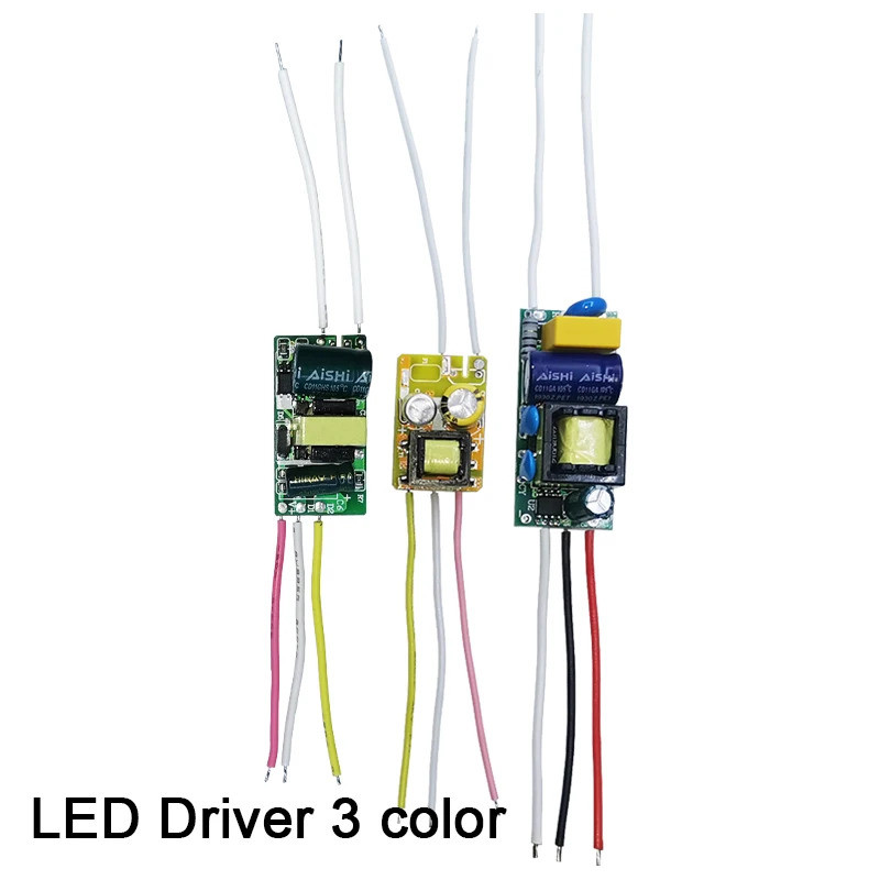 LED Driver 3 color Current 250mA 1-3W 4-7W 8-12W AC90-265V Lighting ...