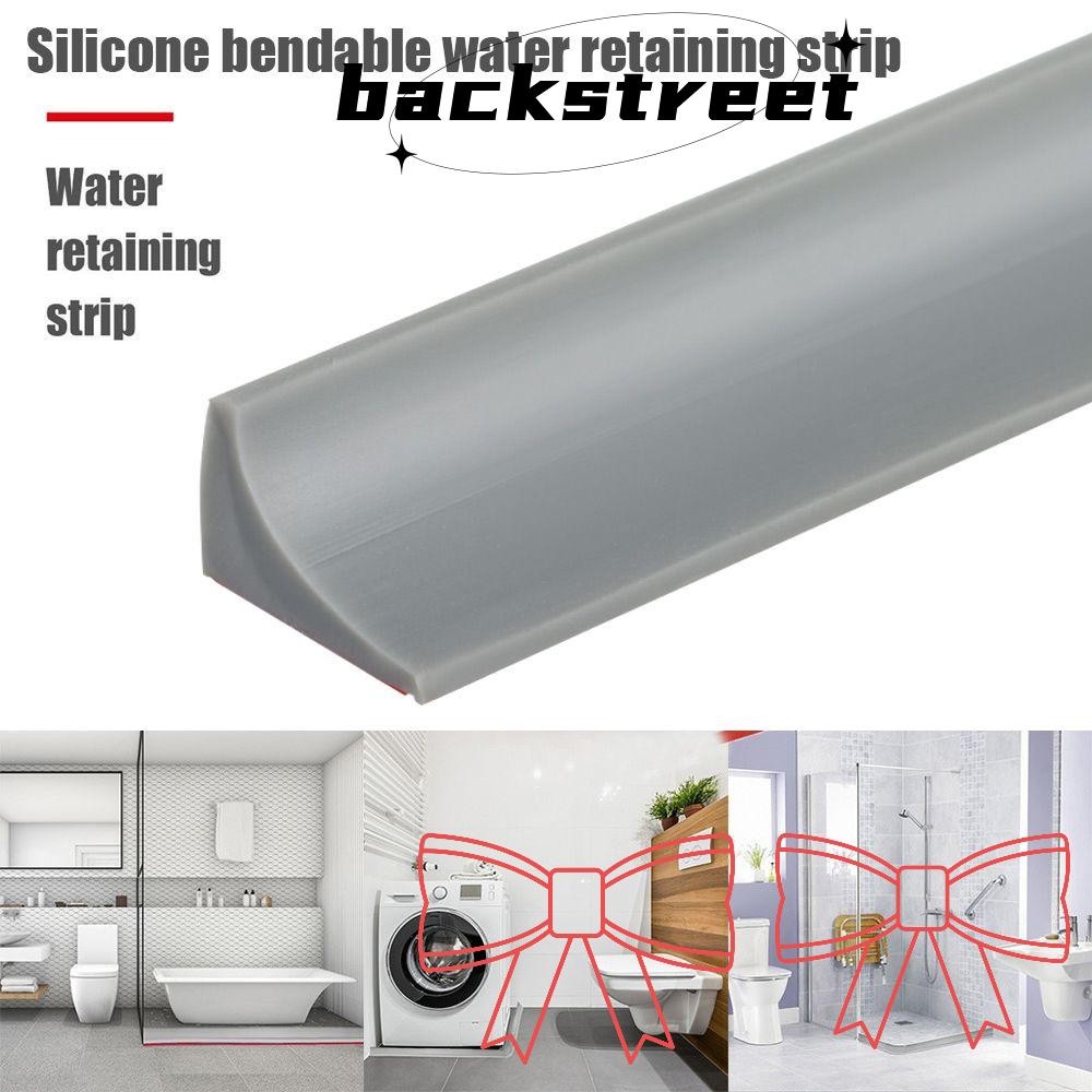 BACKSTREET Water Retaining Strip Bendable Shower Dam Barrier Flood ...