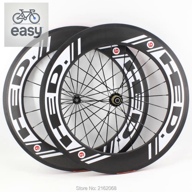 New 700C 88mm tubular clincher tubeless rims Road bike aero matte 3K UD ...