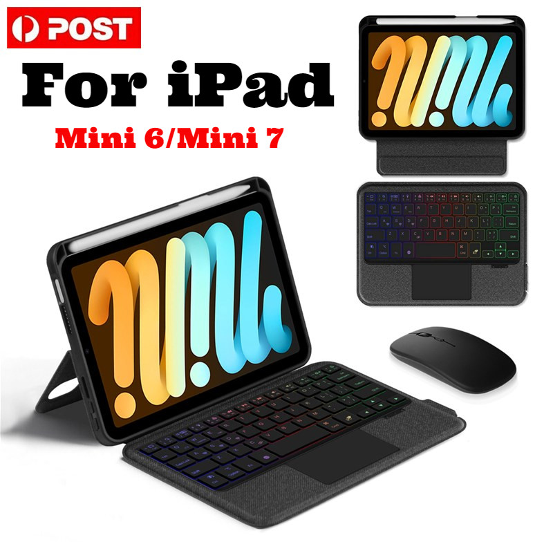 For New iPad Mini 6 7 A17 Pro 2024 8.3 inch Wilress Bluetooth Keyboard ...