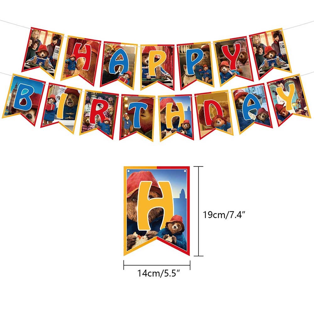 Paddington Bear themed Children's Birthday Party Decoration Set ...
