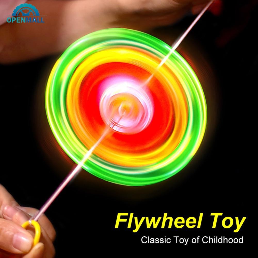 OPENMALL Novel Child Toy Luminous Pull Wire Flywheel Toy Flash Pull ...