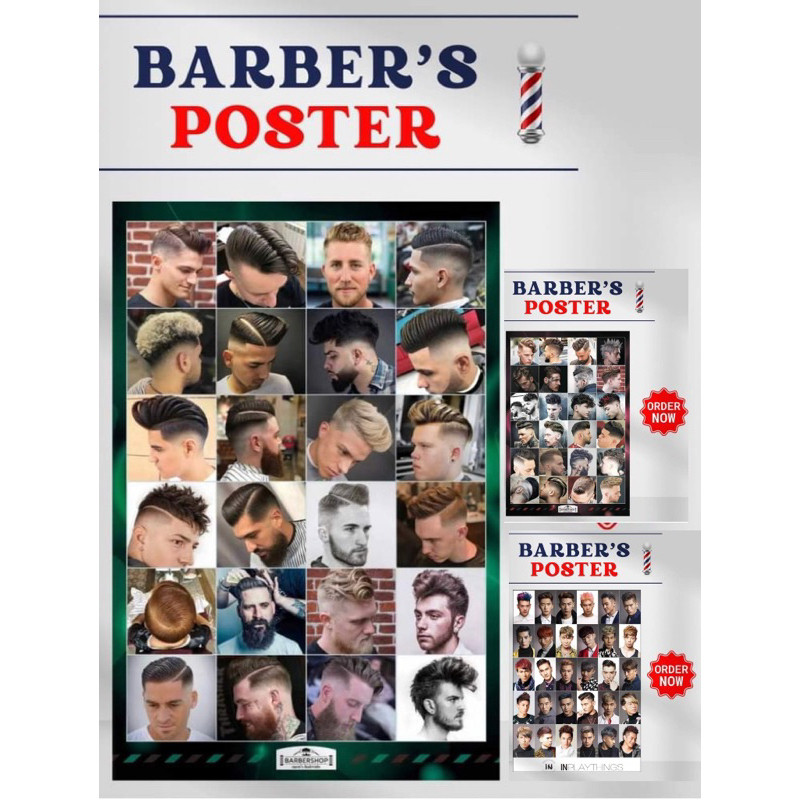 Barber Shop Poster Wall Decoration Beauty Salon Haircut Poster | Shopee ...