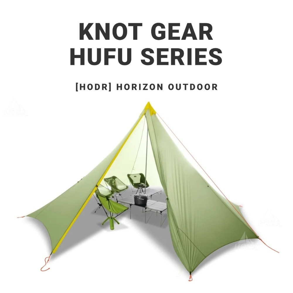 [HODR] KNOT GEAR HUFU Series 1/2/4/10 Person Tent Ultralight Camping ...