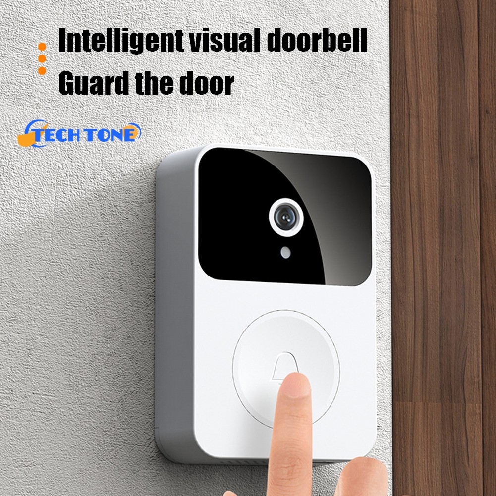 WiFi Video Doorbell Wireless HD Night Vision Camera IR Alarm Security Smart Home Door Bell 2-Way ...