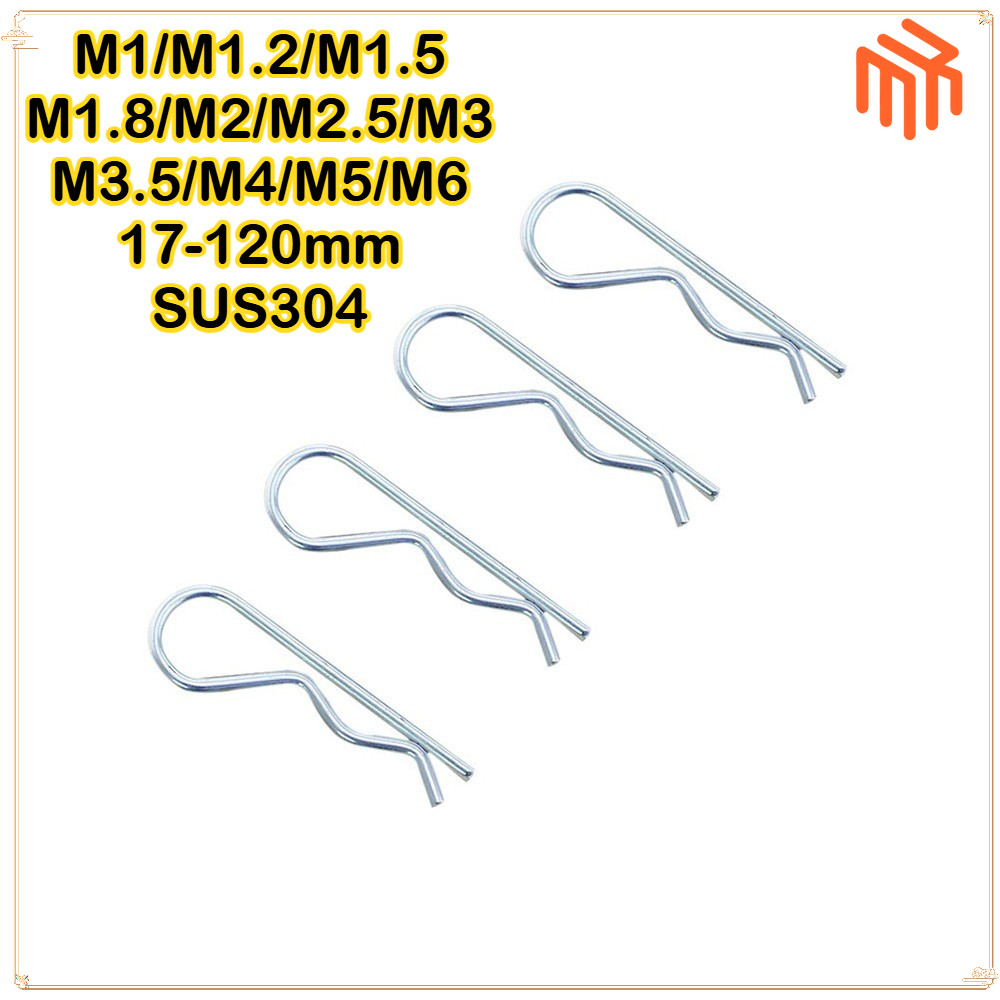 [MX] SS304 R Type Pin Spring Cotter Pin Wave B Type Cotter Pin Hair ...