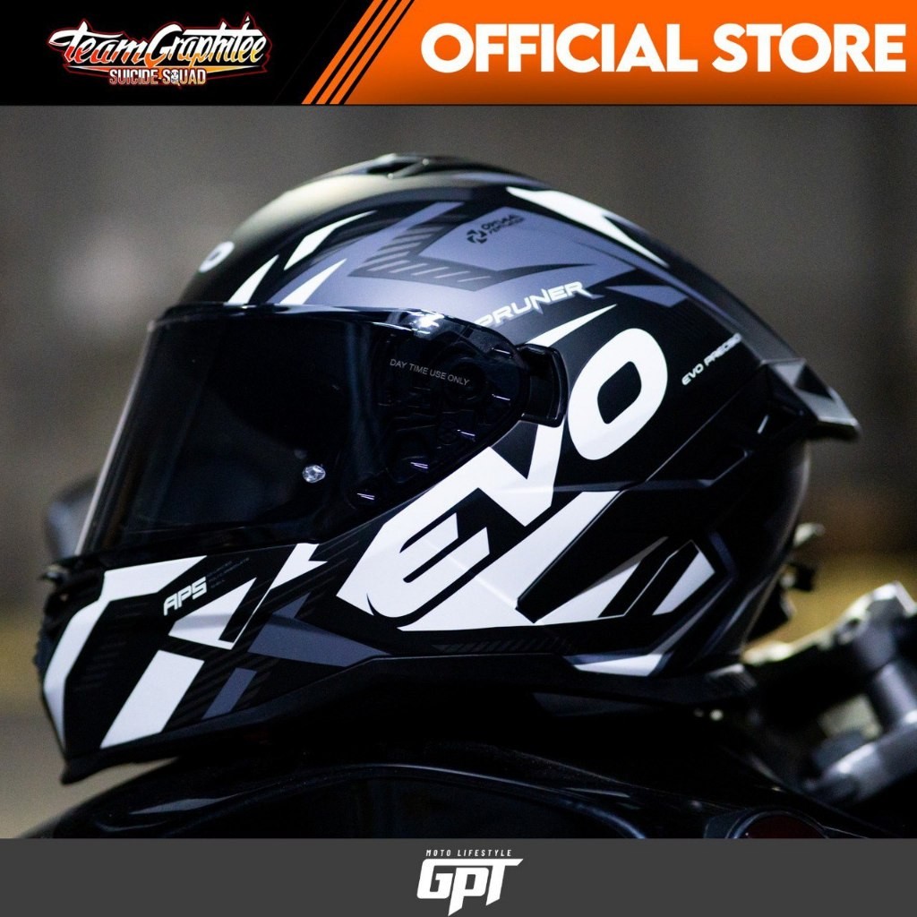 EVO HELMET SR09 PRUNER full face dual visor w/ free clear lens | Shopee ...