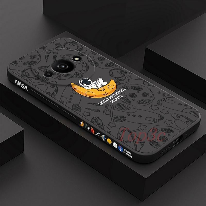 Case Redmi A3 , solid color Redmi A3 Space illustration Astronaut phone ...