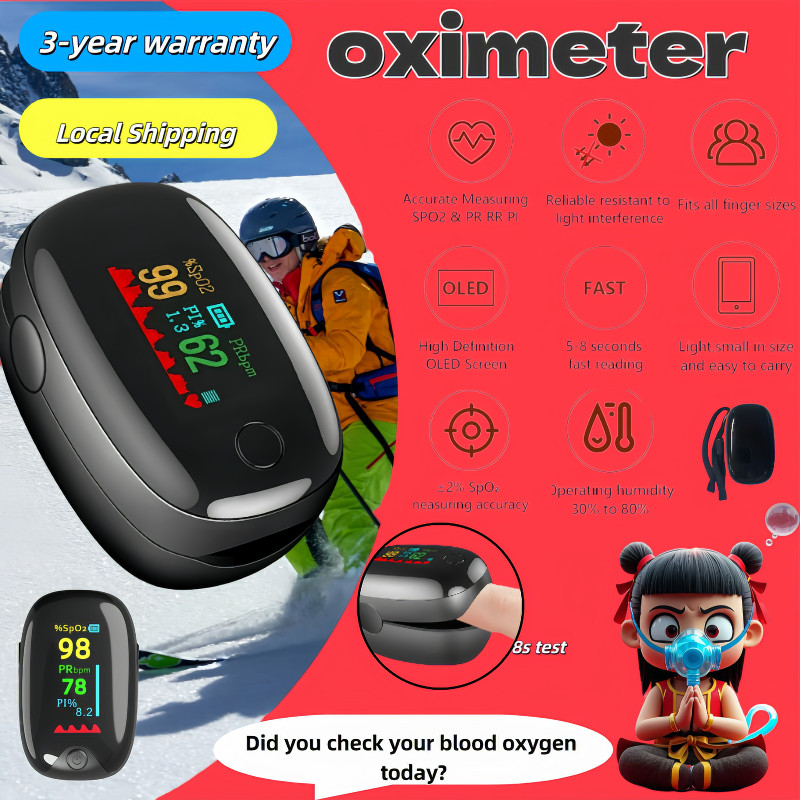 Medical Fingertip Pulse Oximeter, (SpO2)Blood Oxygen Saturation Monitor ...