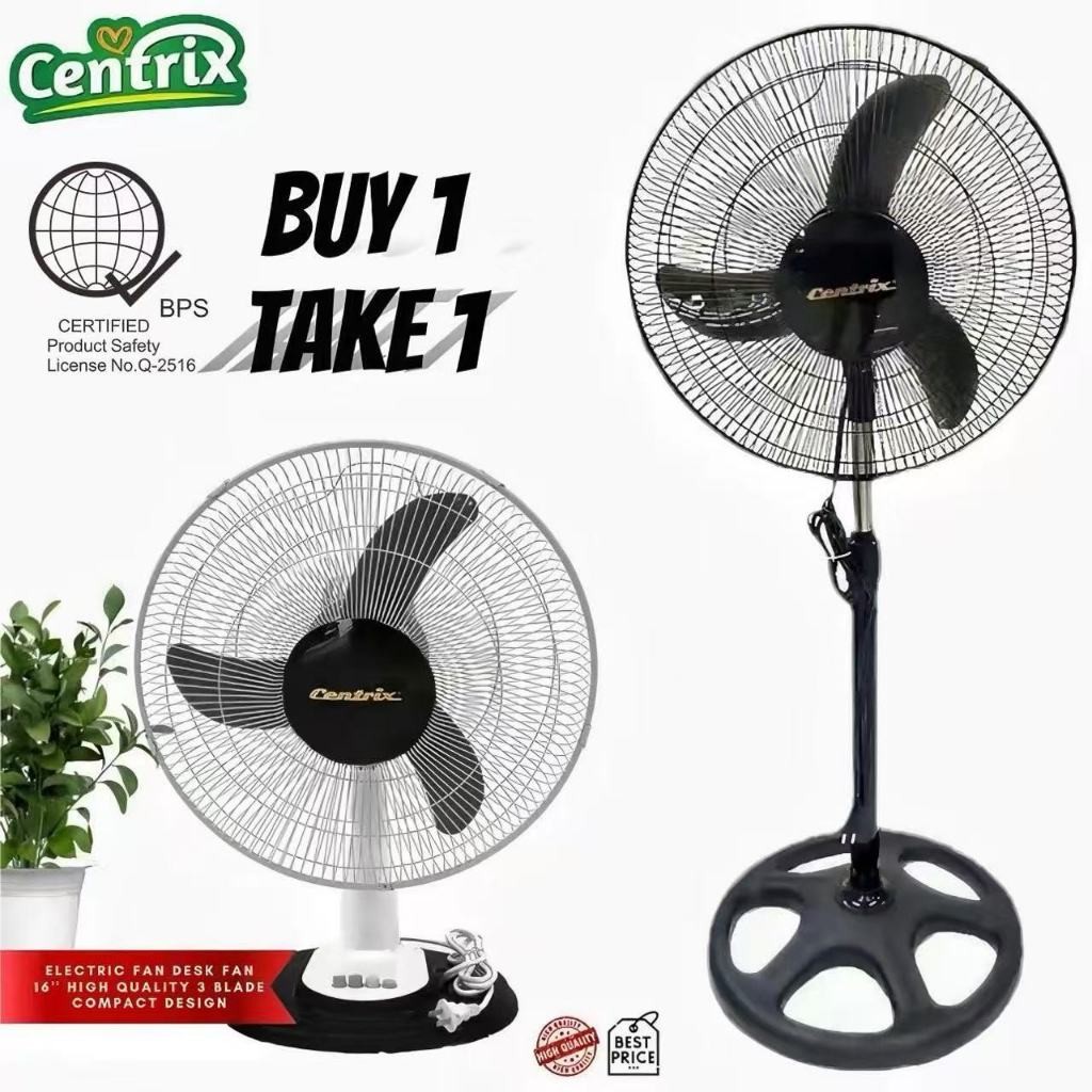 BUY 1 TAKE 1 STAND FAN DESK FAN PER PC 16 Inches Industrial 1666B+1633B ...