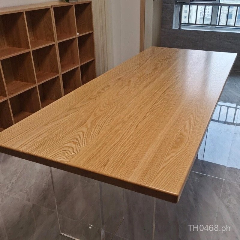 Beech Wood Desk Bookshelf Bar Counter^Oak Wood Panel Solid Wood Study J ...