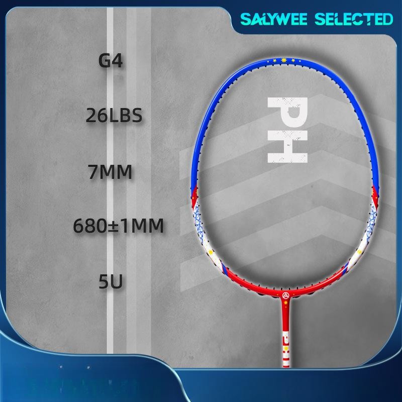 ALPSPORT 6U G4 26LBS Philippines Pride Badminton Racket - Ultra-Light ...