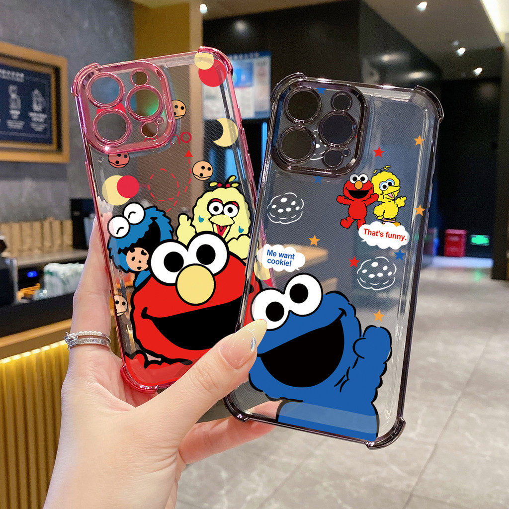 for Realme 14 Pro+ C63 C53 C51 Note 50 Cookie Monster Elmo Clear ...