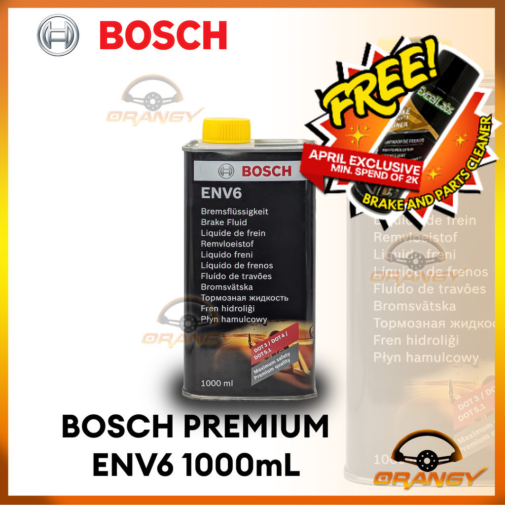Bosch ENV6 Premium Brake Fluid DOT3 DOT4 DOT5.1 (1L) | Shopee Philippines