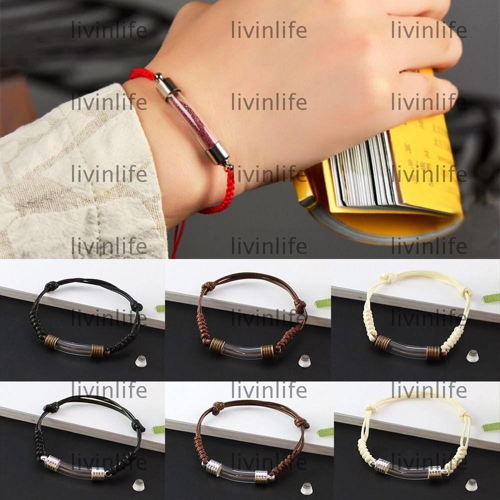 LIVINLIFE Wishing Bottle Bracelet, Adjustable Lucky Charm Perfume Vial ...