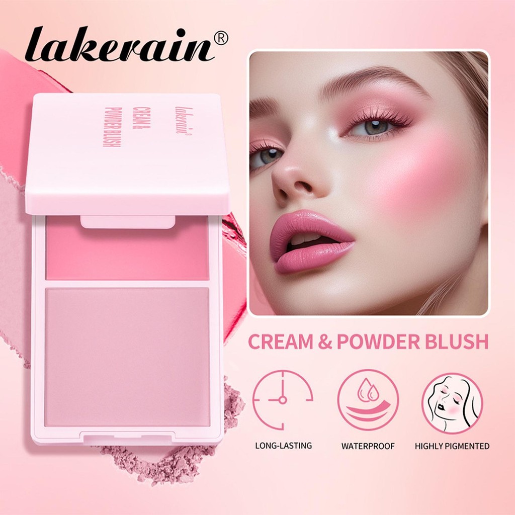 Cream and Powder Blush 2 Shade Blush Palette with Cream & Pressed ...