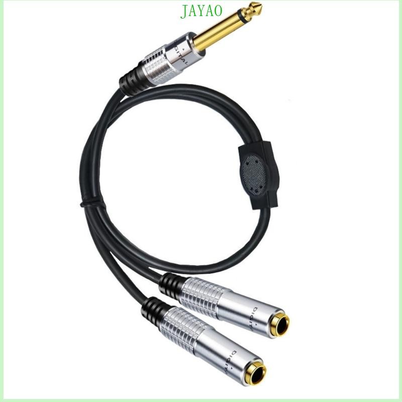 JAYAO Stereo Splitter Y Adapter 6 35mm Stereo Female to 6 35mm Male ...