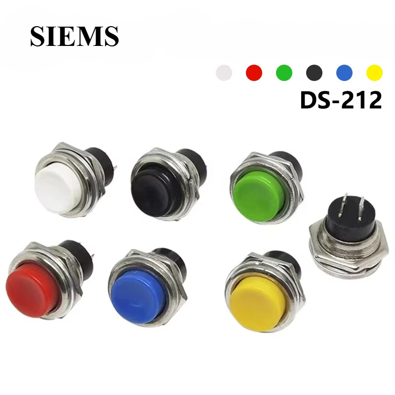 DS-212 16MM Power Switch Round Red Switch Small Self-Reset Momentary ...