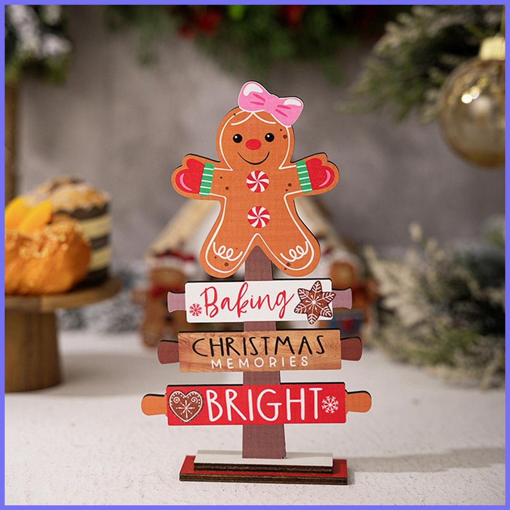 Gingerbread Christmas Sign Decorative Sign for Table Christmas Table ...