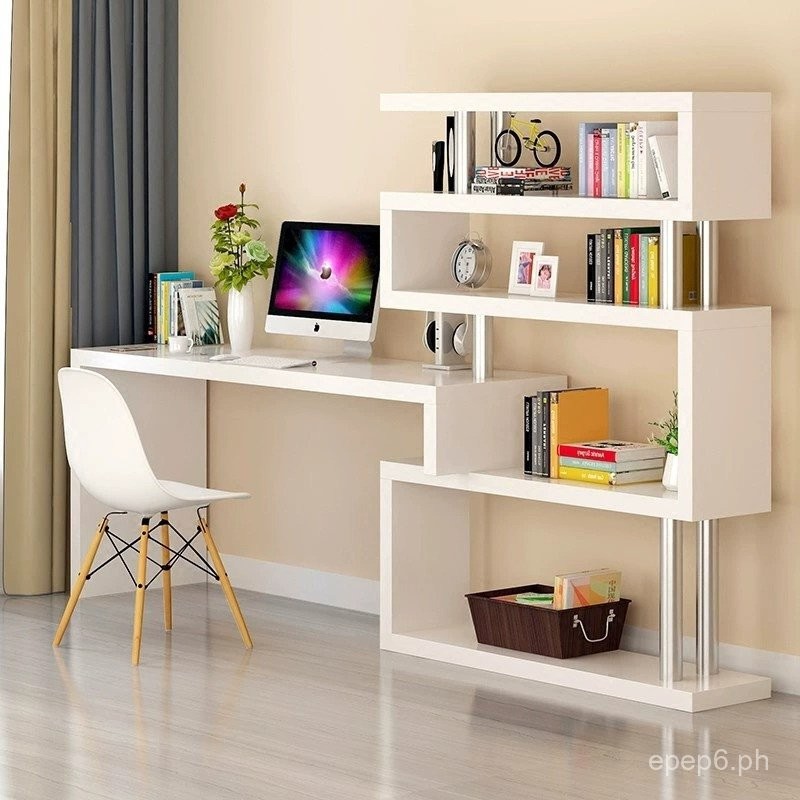 Rotating Computer Desk Desktop Home Bedroom Table Simple Bookcase ...