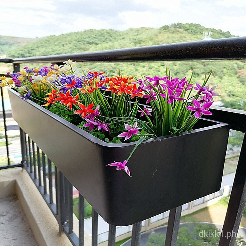 European-Style Iron Balcony Railing Flower Stand Jardiniere Simple ...