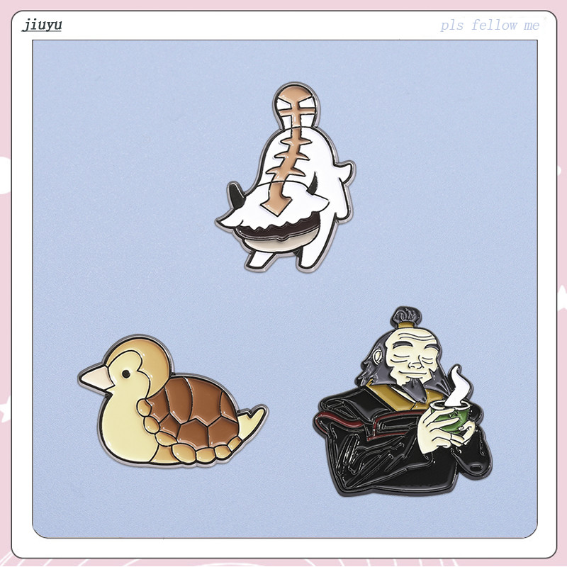 Cartoon Avatar Pin Anime Badges Cute Turtle Brooch for Clothes Backpack ...