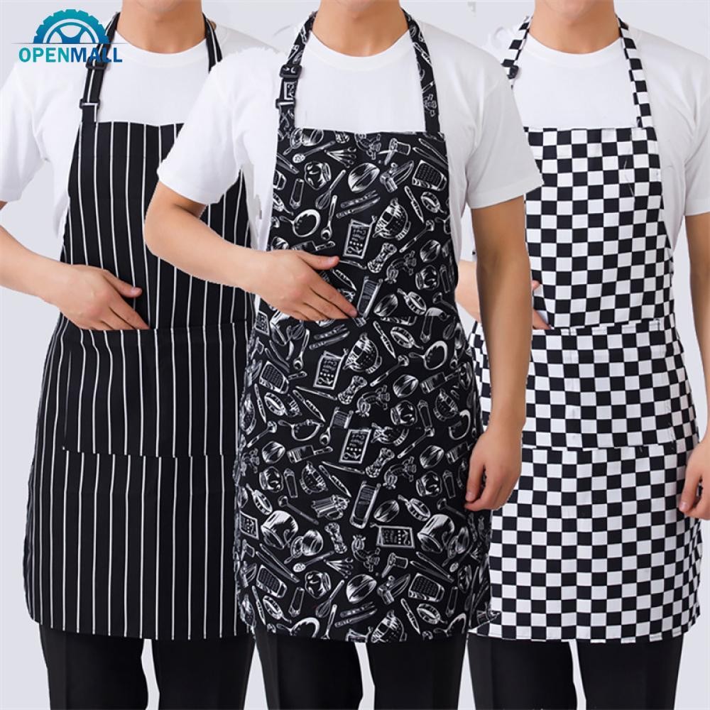 OPENMALL Kitchen Apron Household Oil-Proof Coffee Chef Apron With Big ...