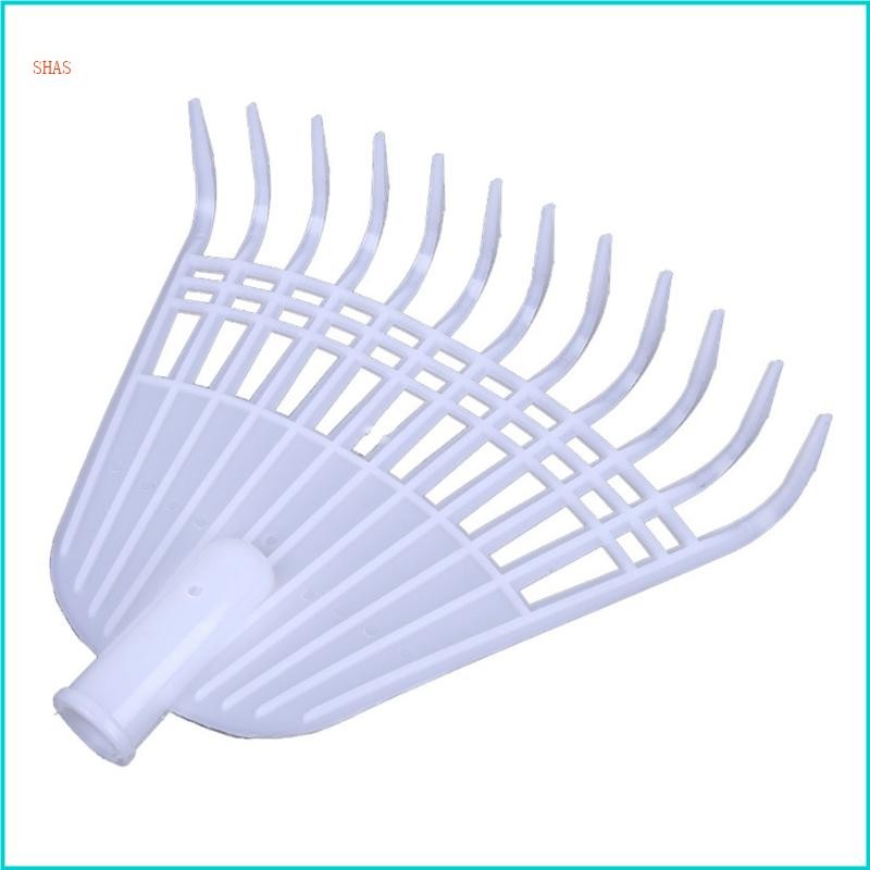 Shas Gardening Hand Rake Tools 12 Tooth Leaf Rake Agricultural Plastic ...