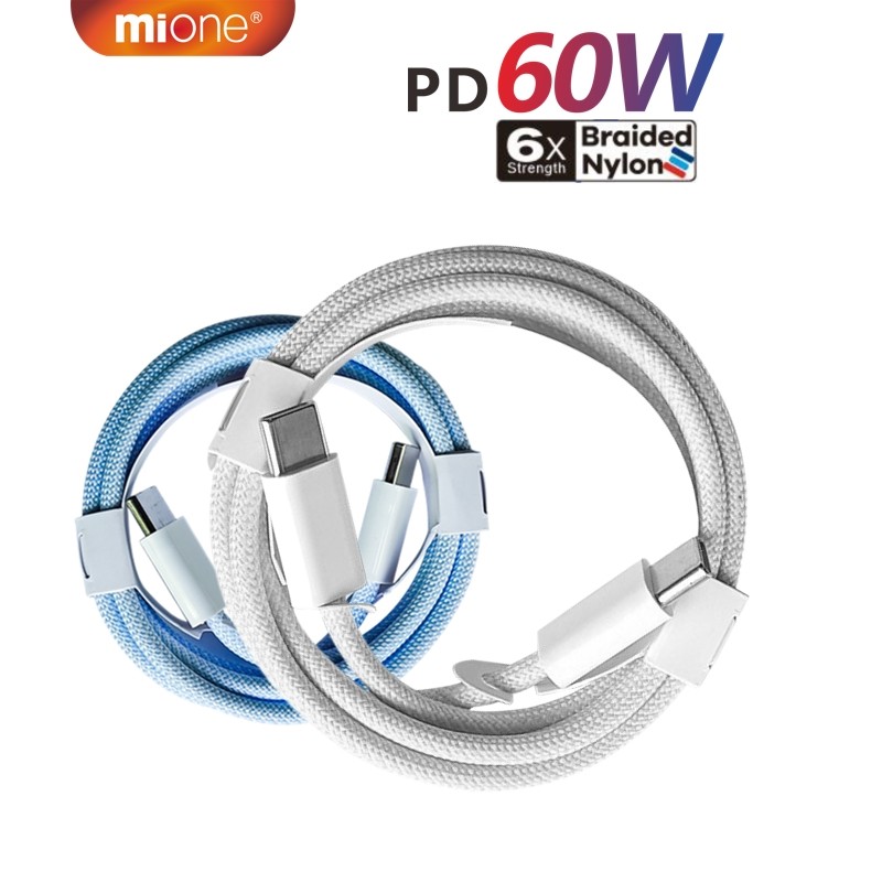 Mione 60W PD Charger Cable USB C To Type C Android Fast Charging PD For ...