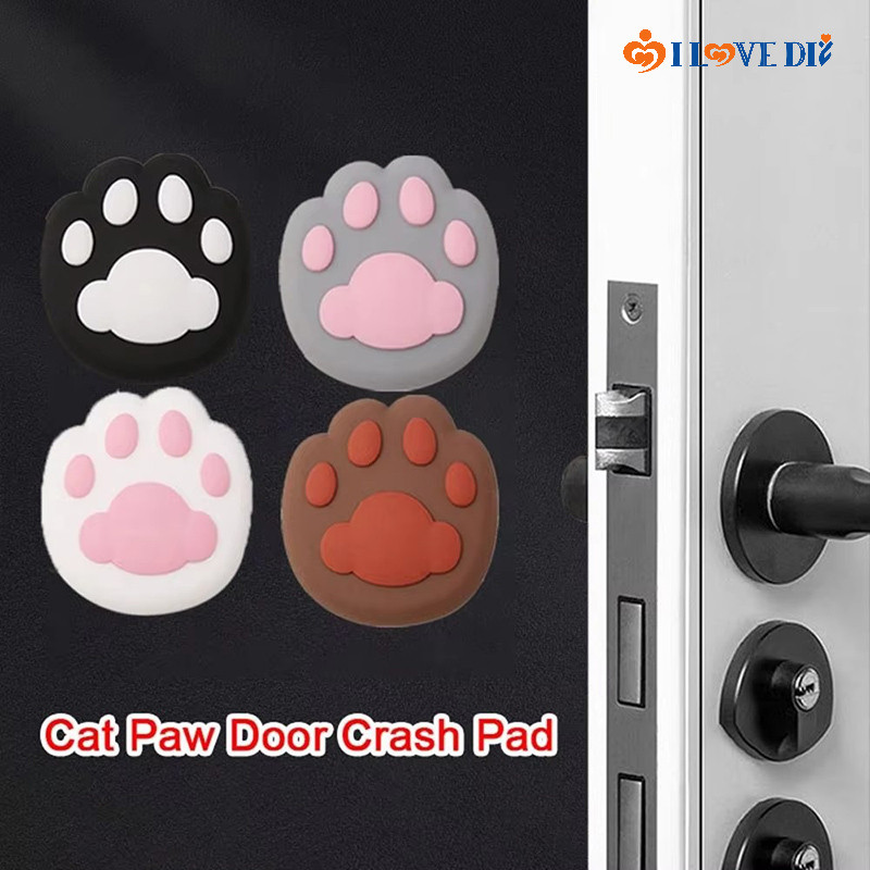4 Pcs/ Kit Cartoon Cat Claw Modeling Doorknob Crash Protection Pad ...