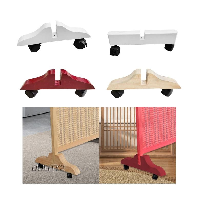 [Dolity2] Room Divider Screen Holder Wood Partition Base Detachable ...